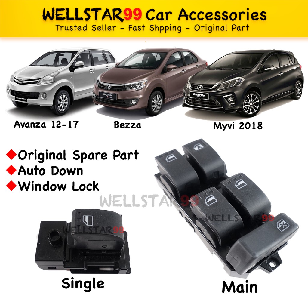 Original Spare Part Perodua Myvi Bezza Toyota Avanza Main Power Window ...