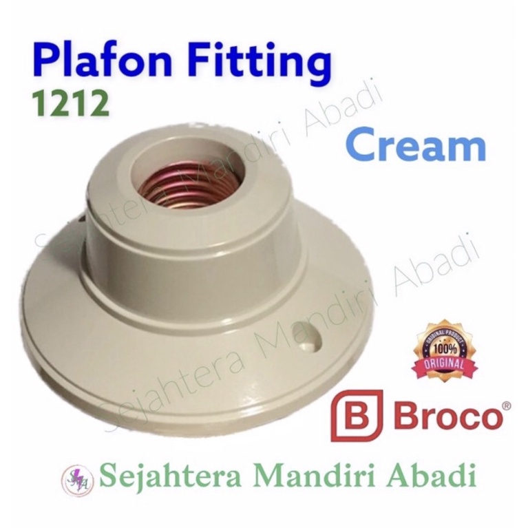 Broco Ceiling Fittings 1212 Round E27 Lamp Holder Beige Cream | Shopee ...