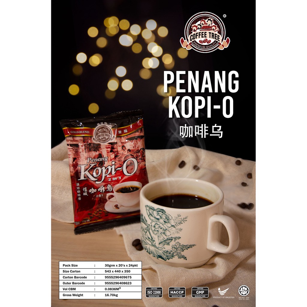 (HARGA NAIK 1/3/2025) Coffee Tree Penang Kopi O (Coffee & Sugar ...