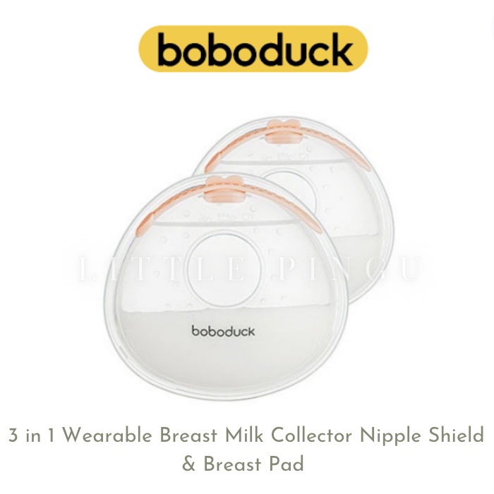 Boboduck [ 2pcs ] 3 in 1 Wearable Breast Milk Collector Nipple Shield ...