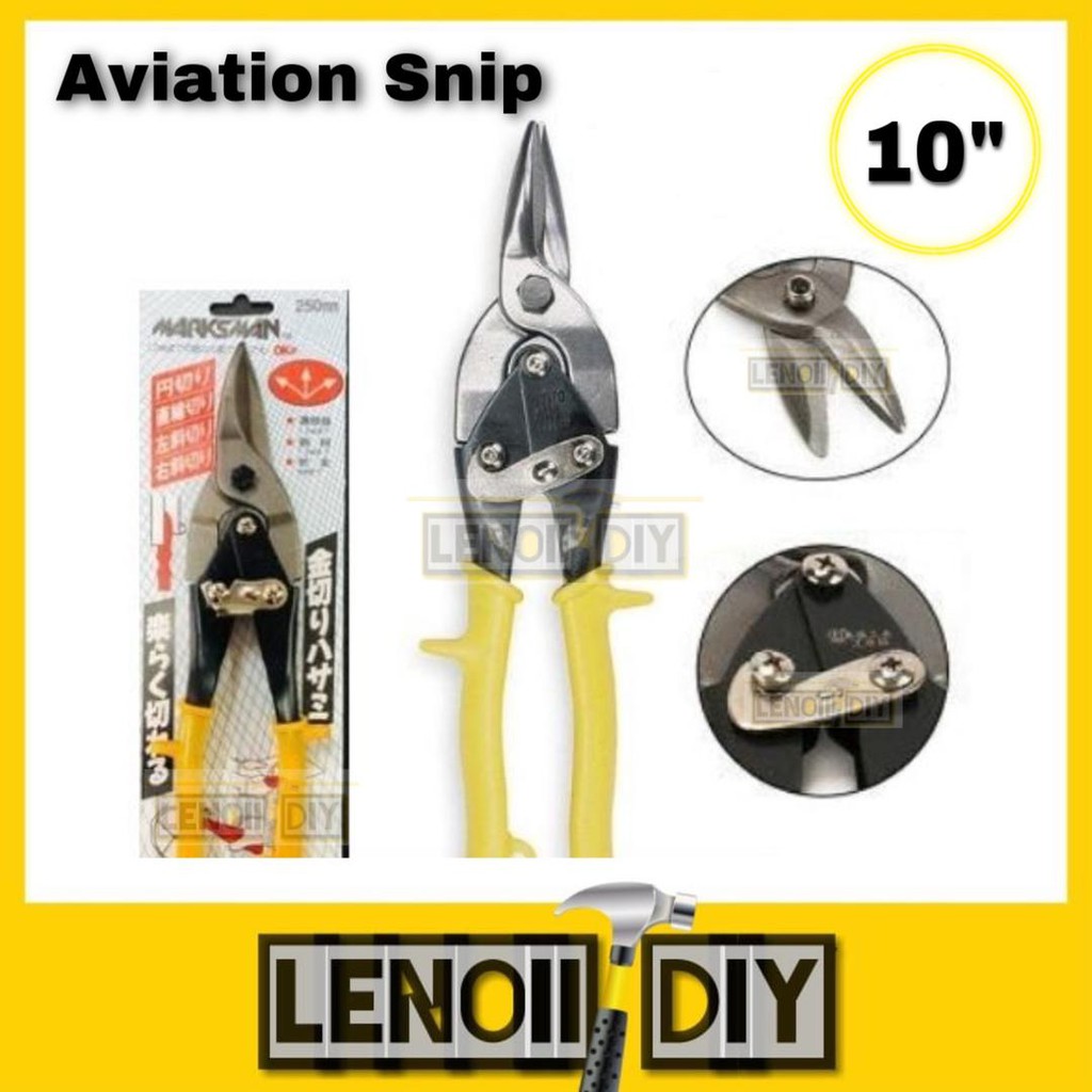 10 Inch Aviation Tin Snip Straight Snipper Cutting Metal Sheet Scissor ...