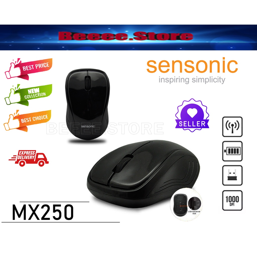 Sensonic MX250 Wireless Mouse - USB Receiver PC Mouse | Shopee Malaysia