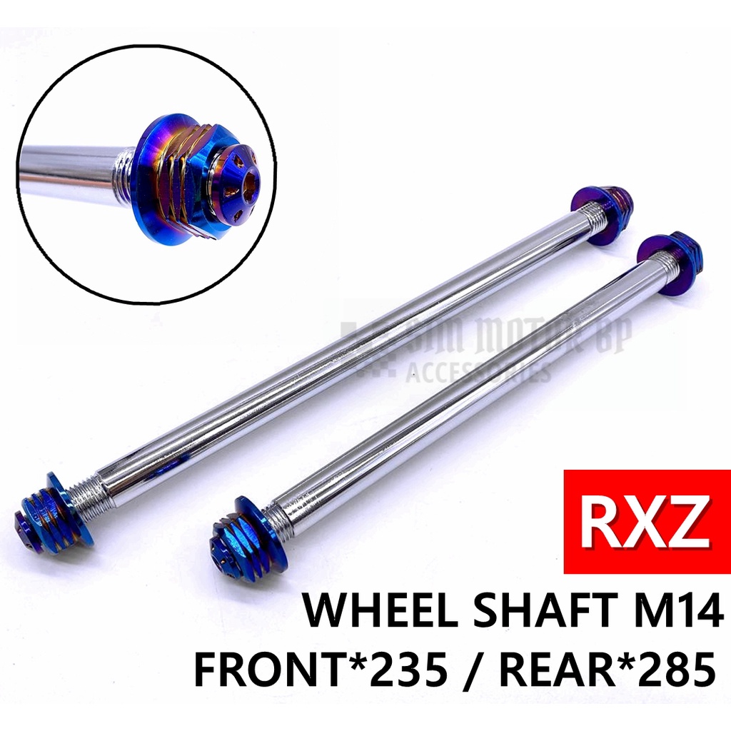 YAMAHA RXZ BOSS CATALYZER TITANIUM WHEEL SHAFT REAR FRONT BATANG SHAFT ...