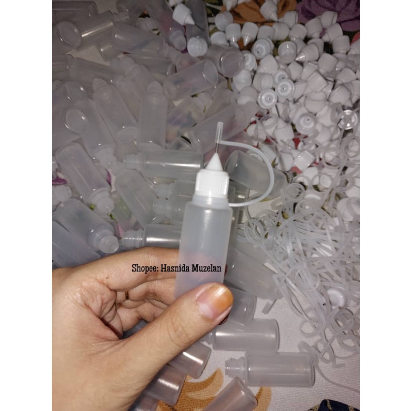 🔥 Needle Bottle 10ml 15ml Henna Squeezable Soft Empty PE Plastic Liquid ...