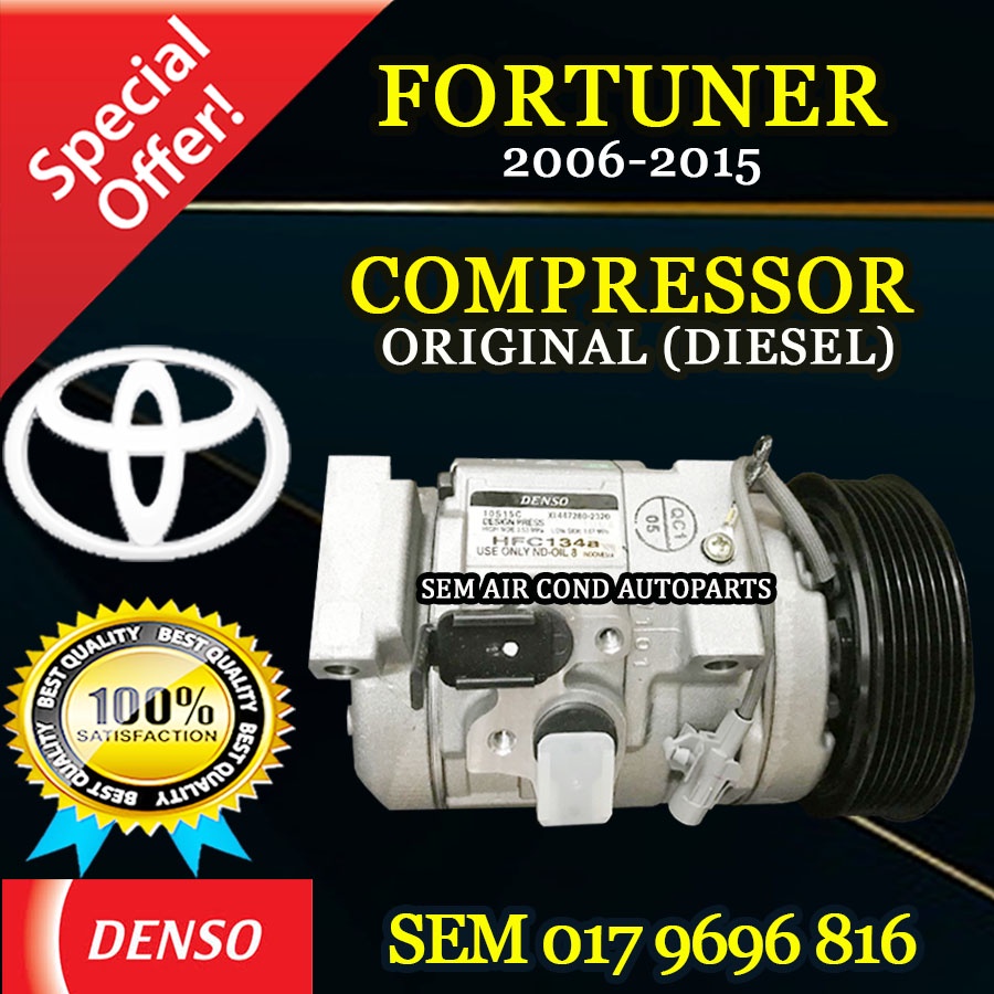 TOYOTA FORTUNER 2006-2015 YEAR OLD MODEL DIESEL 10S15C 7PK ORIGINAL ...