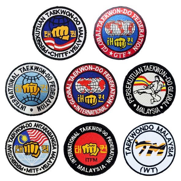 Taekwondo Malaysia logo WT CHITF ITF ITFM MGTF MITF GTF IGTF Patches ...