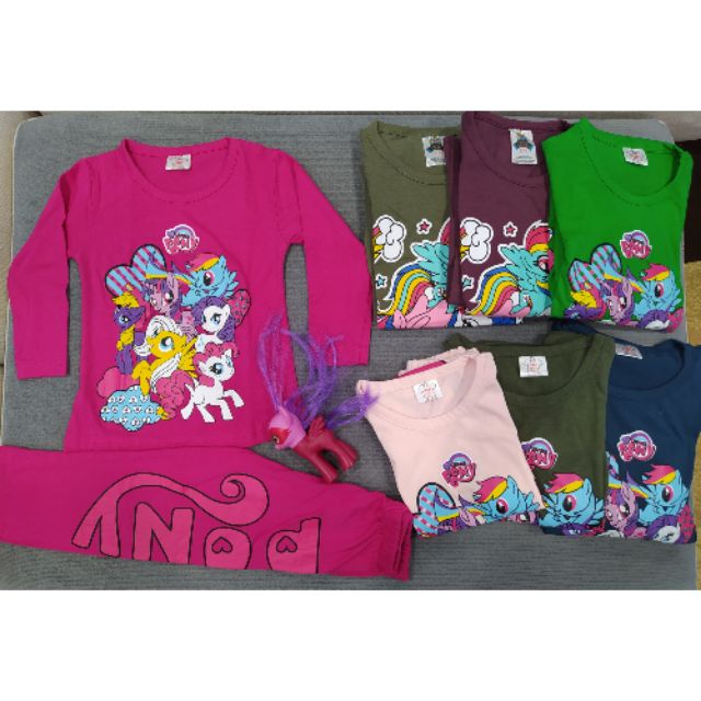 My Little Pony Pyjamas for kids girl (size 2 - 8). Baju tidur Pyjamas ...
