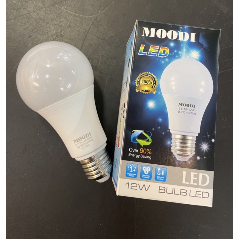 MOODI 12W LED BULB E27 Daylight (6500k) | Shopee Malaysia