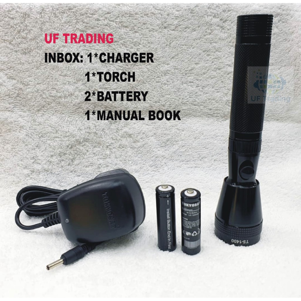 TOKYOSAT TS-1400 TORCH JAPAN PREMIUM QUALITY RECHARGEABLE WITH 2 YEAR ...