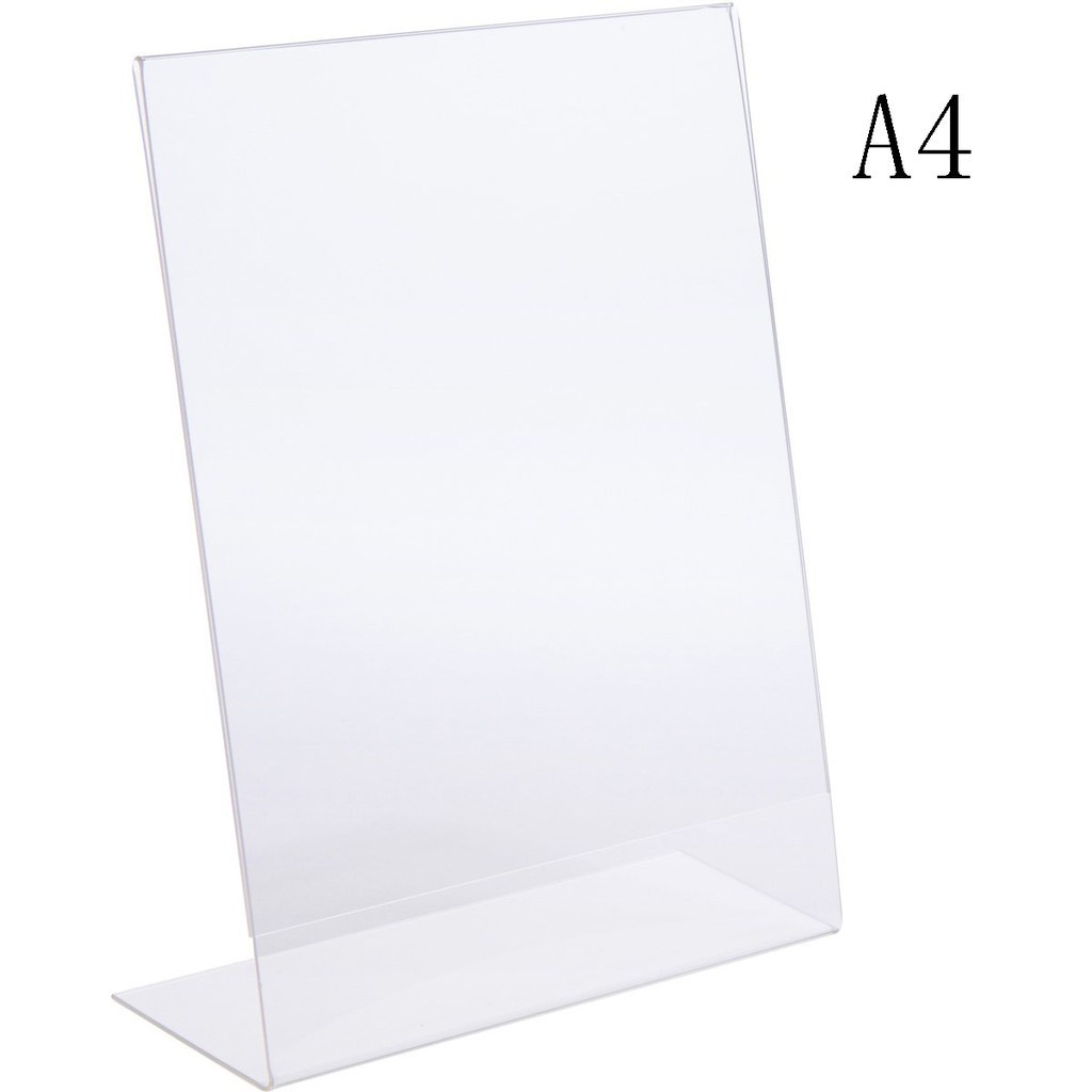 A4 L-Shape Flyer Display Stand Acrylic clearance offer | Shopee Malaysia