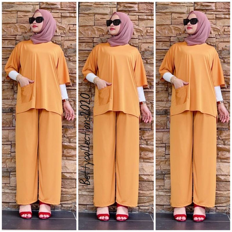 baju set perempuan women set baju dan seluar muslimah set outwear baju ...