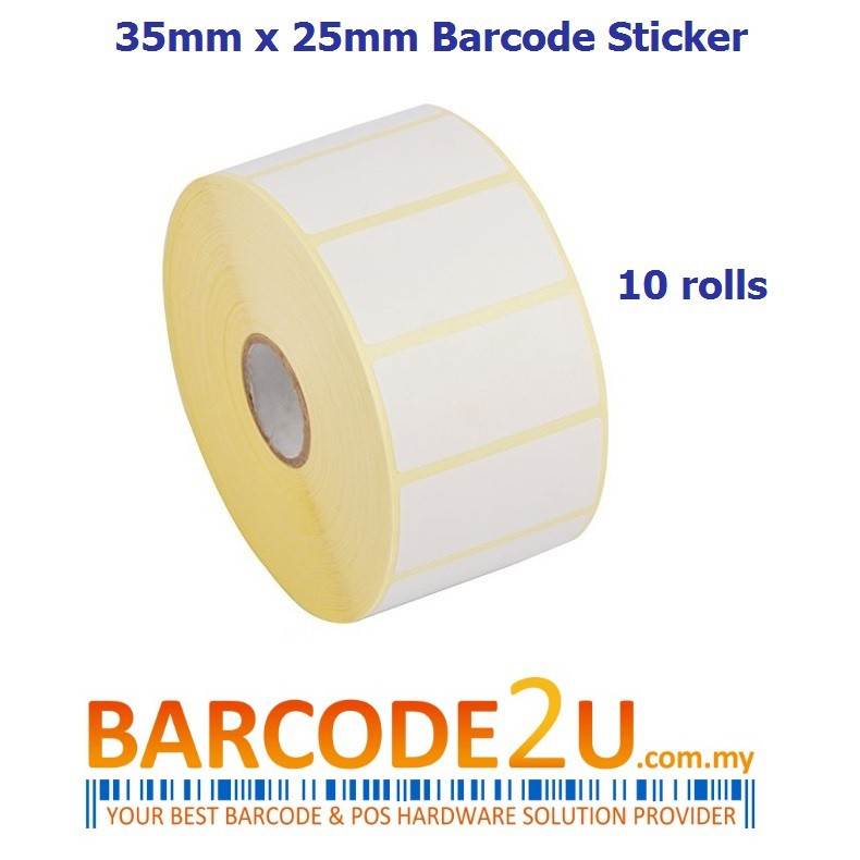 35mm x 25mm Barcode Label Sticker (10 rolls) | Shopee Malaysia