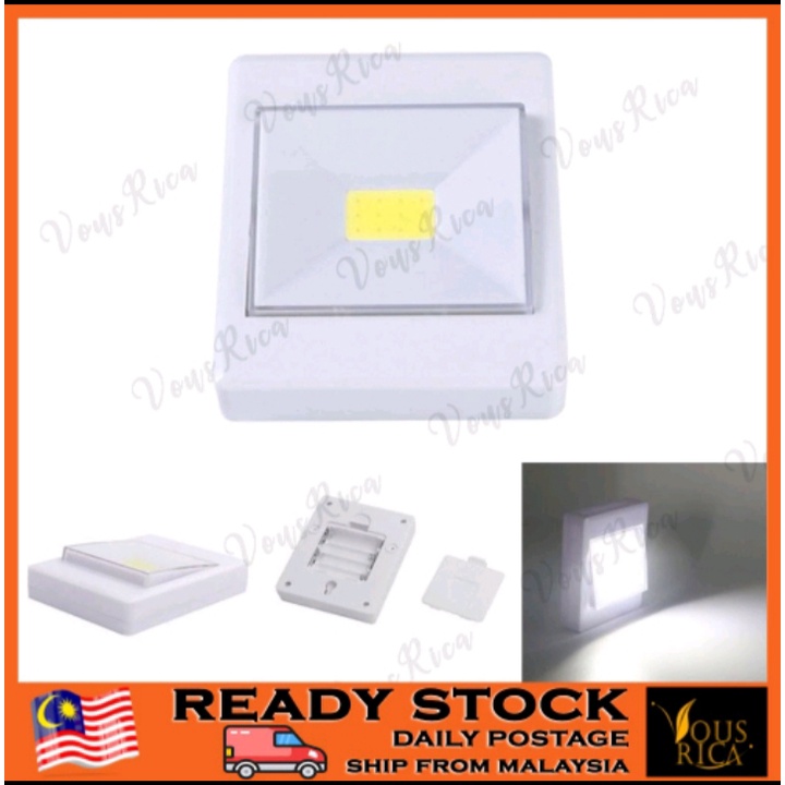 LED Light Switch Light Cordless Switch ll Lampu LED Bateri AAA Viral ...