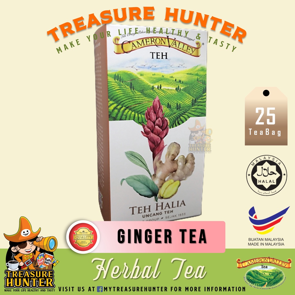 [NEW LOOK] Cameron Valley Ginger Tea 25 Tea Bags / Teh Halia | Shopee ...