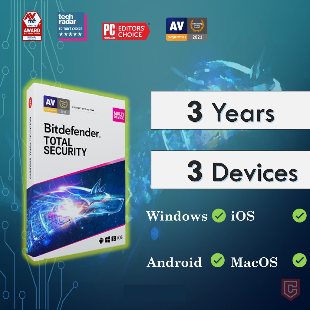 Bitdefender Total Security 3 Years 3 Devices | Shopee Malaysia
