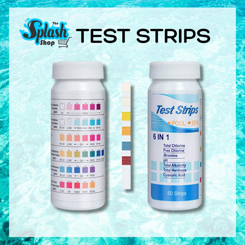 𝐒𝐏𝐋𝐀𝐒𝐇 - SWIMMING POOL TEST STRIP [𝐑𝐄𝐀𝐃𝐘 𝐒𝐓𝐎𝐂𝐊] | Shopee Malaysia