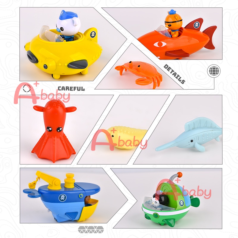 [A+baby] The Octonauts Toys Set Original With Sound & Light & Inertial ...