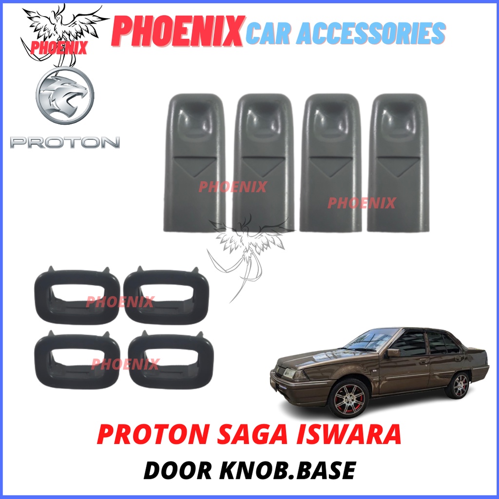 Proton Saga Iswara Door Knob Base Oem Black Grey Up Down Batang Pintu Turun Naik Lock Shopee