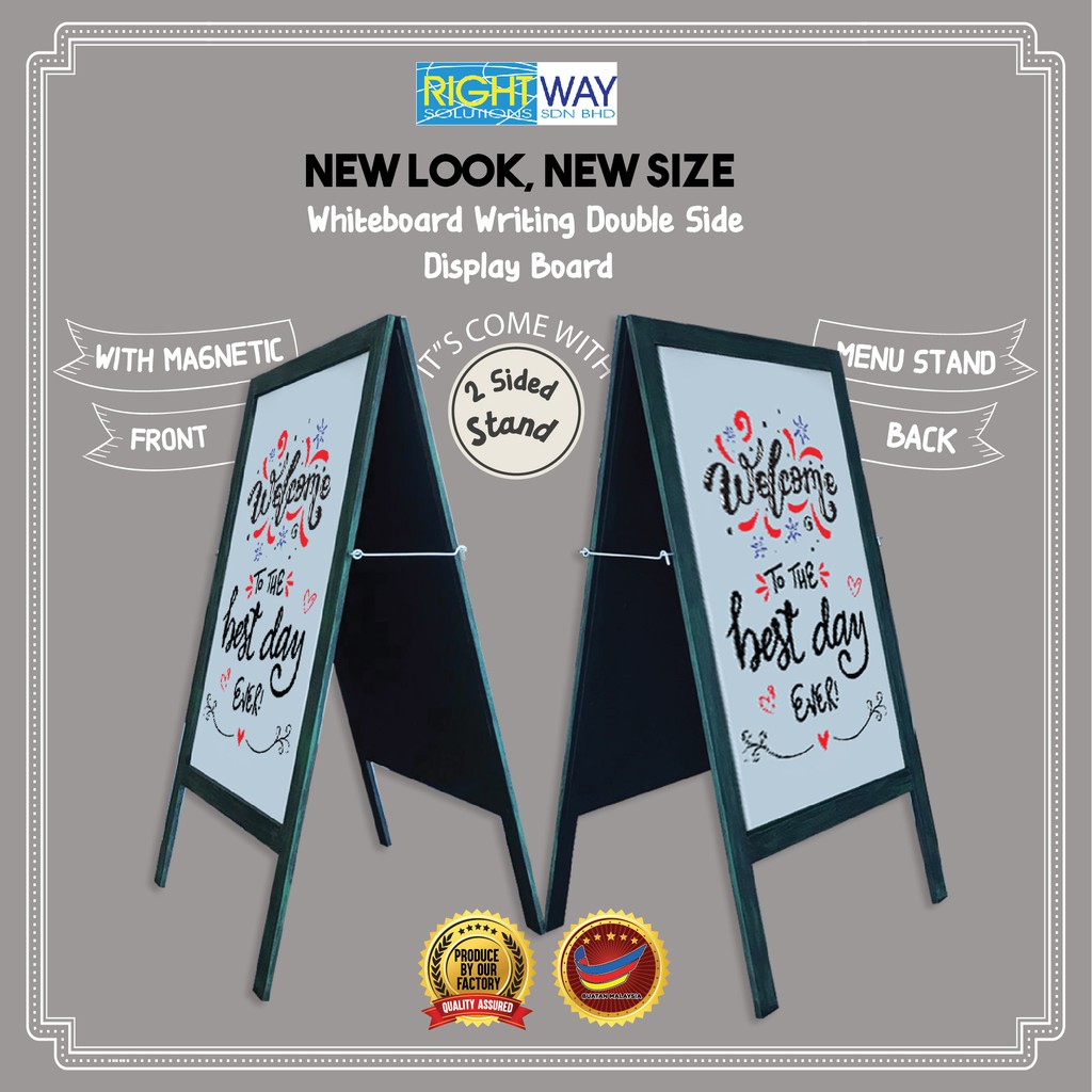 Whiteboard Writing Double Side Display Board |Front and Back |NEW LOOK ...
