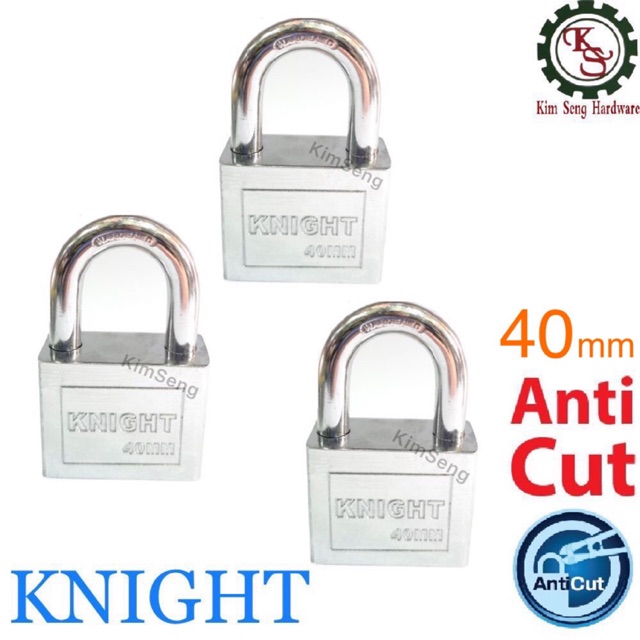 KNIGHT Anti Cut Security Padlock 40mm X 3pc Mangga Pintu | Shopee Malaysia