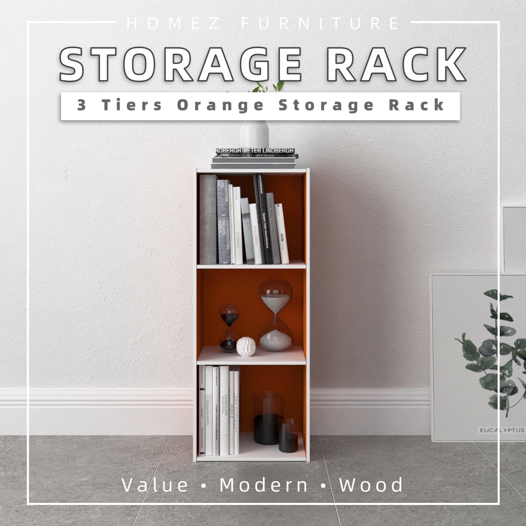 KitchenZ 3/4/5 Tier Storage Rack Color Box Bookcase Multipurpose ...