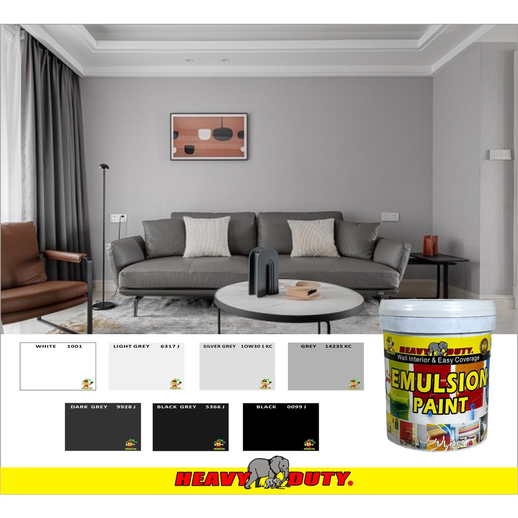 1L EMULSION PAINT (A) / Wall Interior & Easy Coverage / Easy To Apply ...