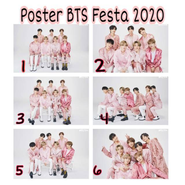 Bts Festa 2020 Poster Dynamite Anniversary Jimin Jungkook V RM suga J ...