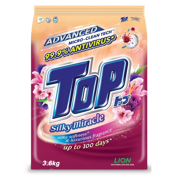 Serbuk sabun pencuci baju jenama Top Powder Detergent 750g/2.1kg/2.3kg ...