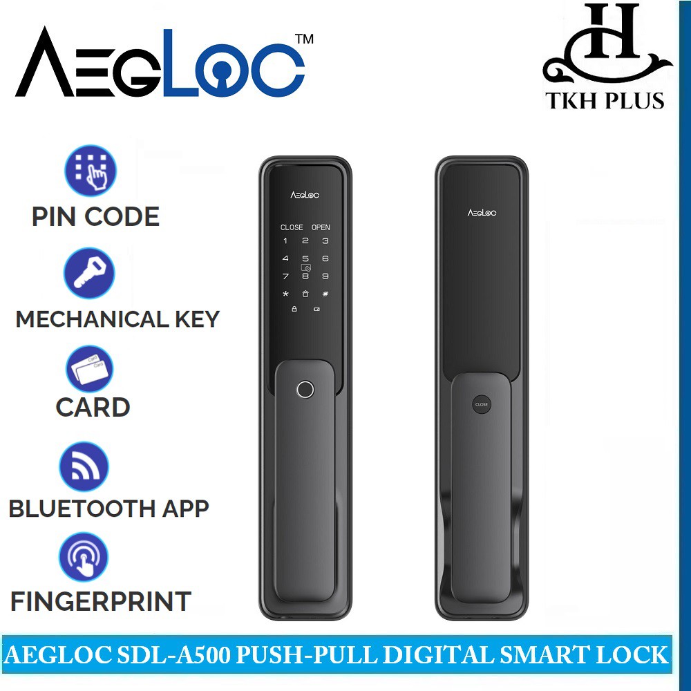AEGLOC SDL-A500 Smart Digital Push Pull Door Lock | Shopee Malaysia
