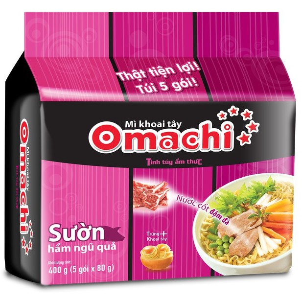 Omachi Rib Potato Noodle 紅燒排骨泡面 5 packs x 80g | Shopee Malaysia