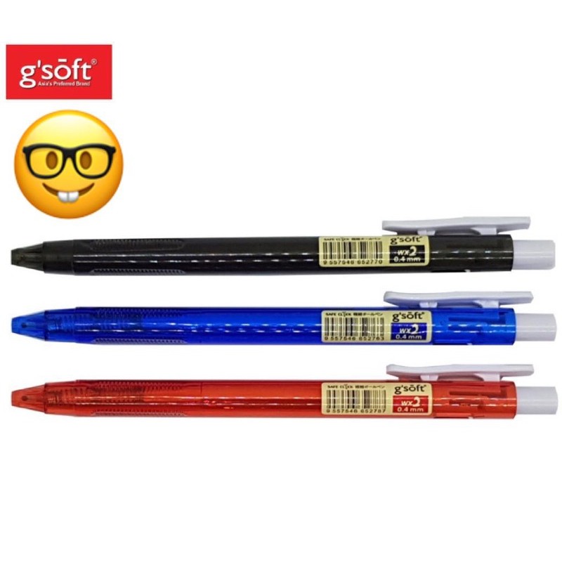G'SOFT WX2 BALL PEN CLICK (0.4mm/BLUE/BLACK/RED)🔥🔥 | Shopee Malaysia
