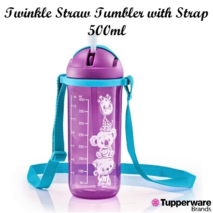 4 Jenis: Tupperware Giraffe / Rabbit / Koala Bear Twinkle Straw Tumbler ...