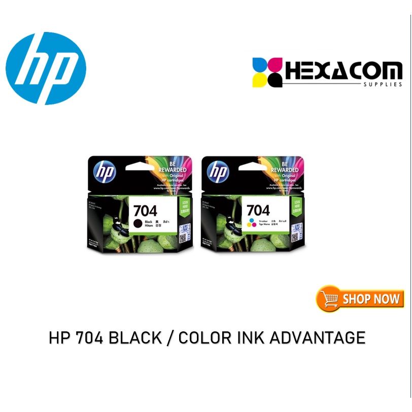 HP 704 BLACK/TRI-COLOR/ COMBO PACK INK CARTRIDGE [100% ORIGINAL ...