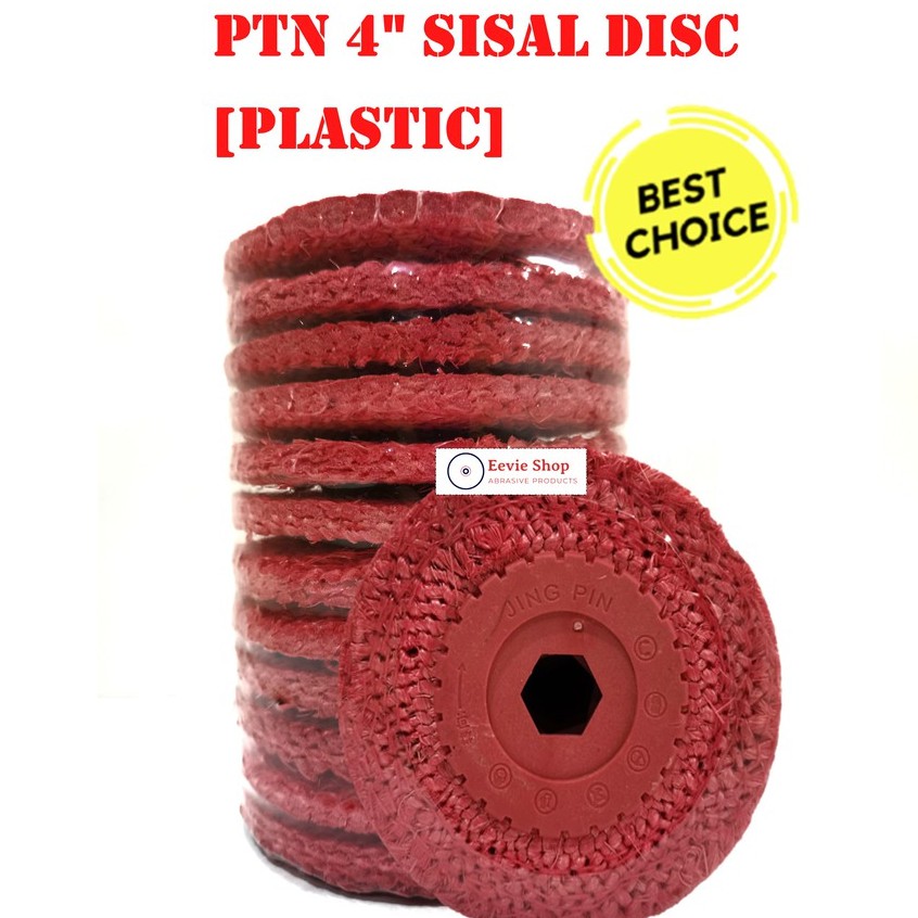 (1pcs)PTN 4" SISAL DISC FOR POLISHING STAINLESS STEEL [PLASTIC ...