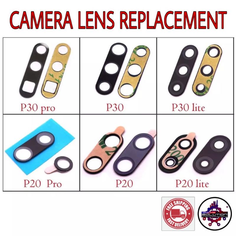 HUAWEI HW P30 / P30 PRO / P30 LITE / P20 / P20 LITE / P20 PRO REAR BACK LENS CAMERA GLASS ...