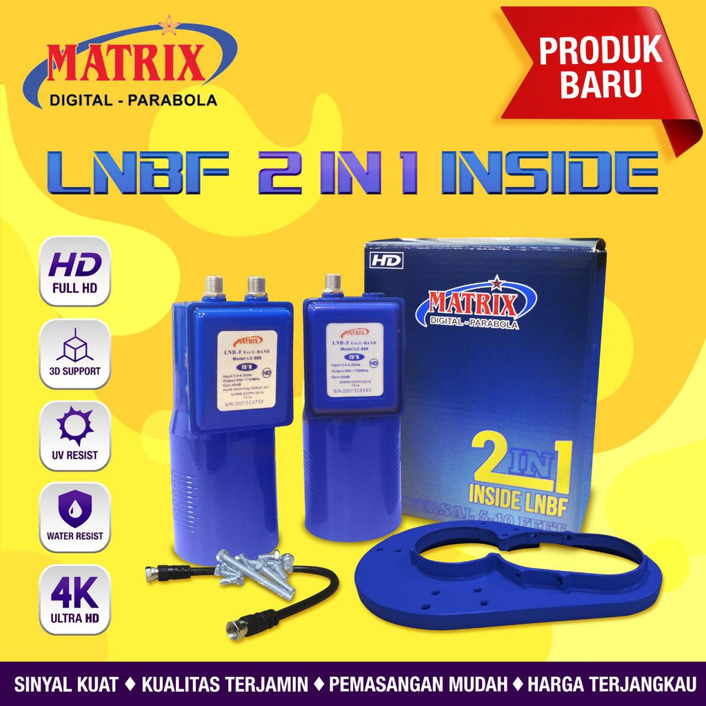 Lnb Matrix Parabola 2 in 1 Inside C Band for 1 Receiver | Shopee Malaysia