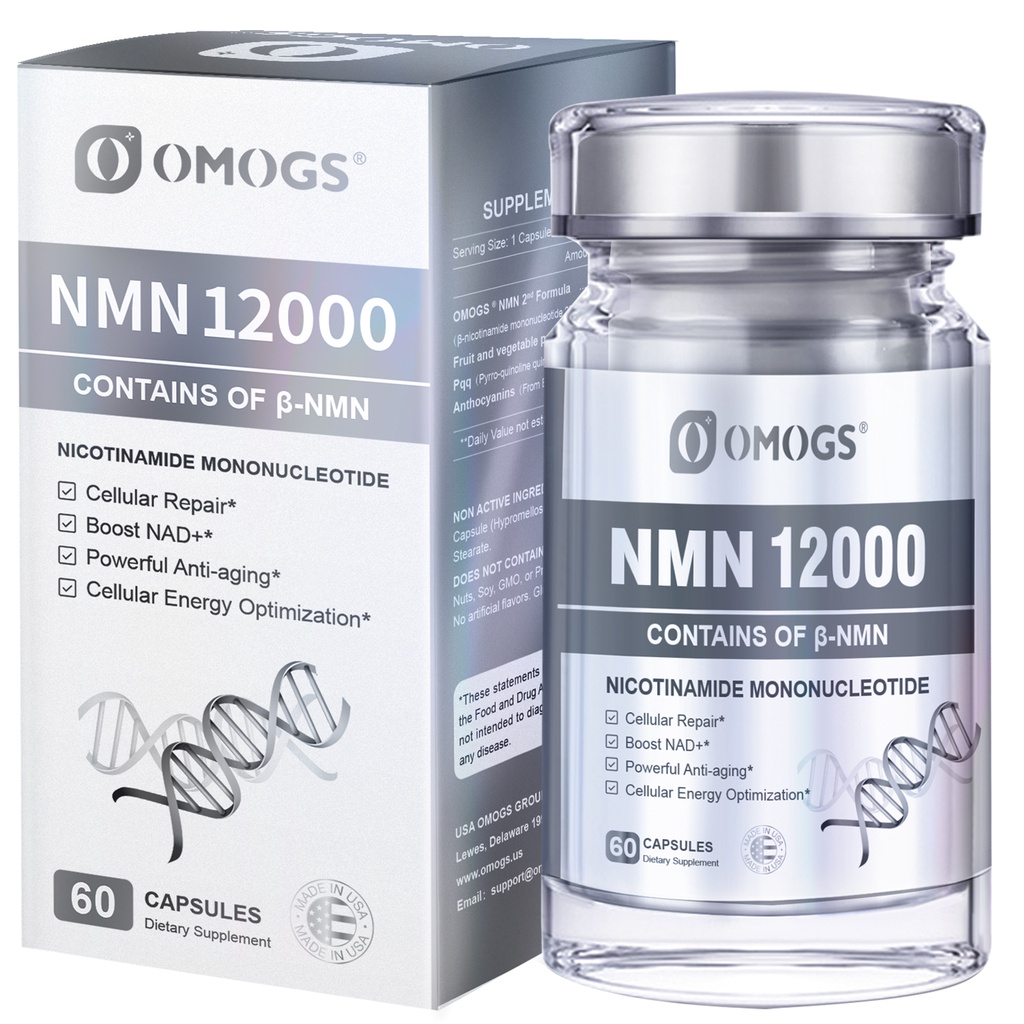 OMOGS NMN 12000 Anti-Aging Capsule Supplements NAD+Booster 60 Capsule ...