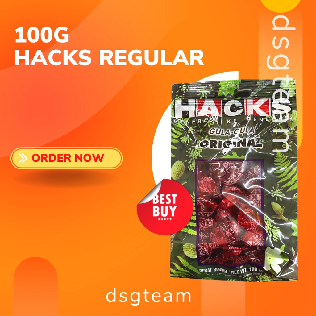 100G GULA HACKS ORIGINAL/BLACKCURRANT/HONEY LEMON | Shopee Malaysia