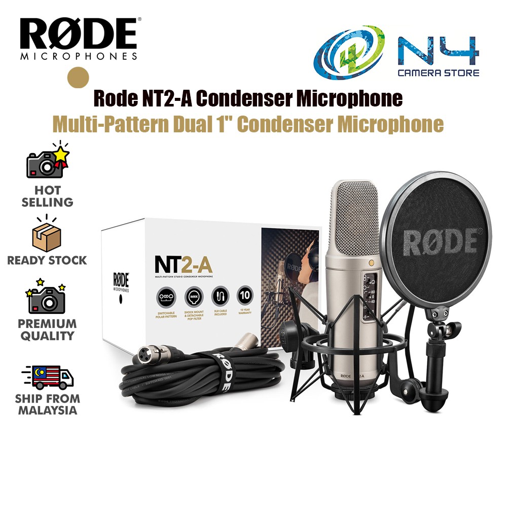 Rode NT2-A Condenser Microphone NT2A Large-Diaphragm Multipattern ...