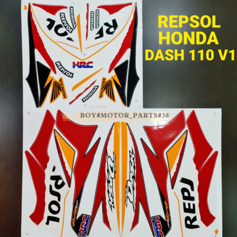 REPSOL HONDA DASH 110 ( V1 ) BODY STICKER | Shopee Malaysia