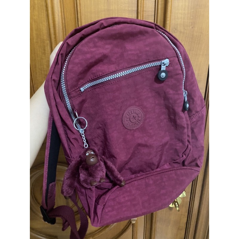 Kipling Challenger Ii Backpack Maroon (Like New) | Shopee Malaysia