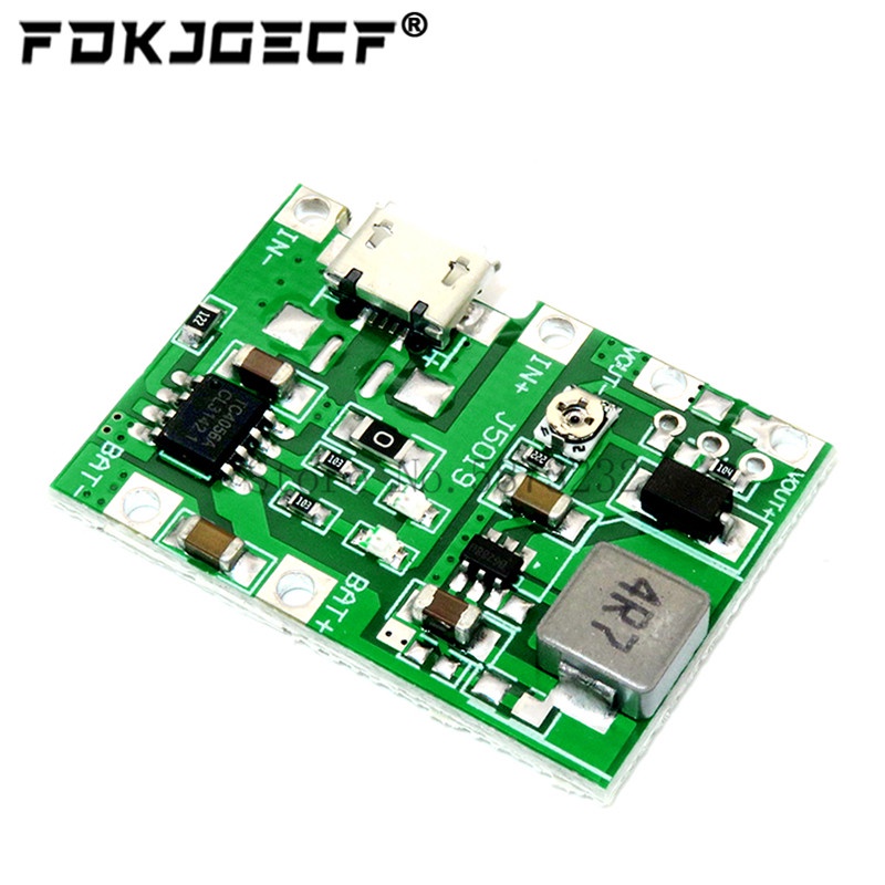 Lithium Li-ion 18650 3.7V 4.2V Battery Charger Board DC-DC Step Up ...