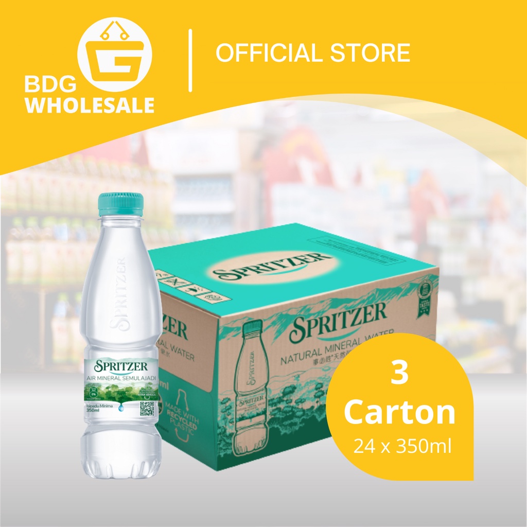 Spritzer Natural Mineral Water 24 x 350ml | Shopee Malaysia