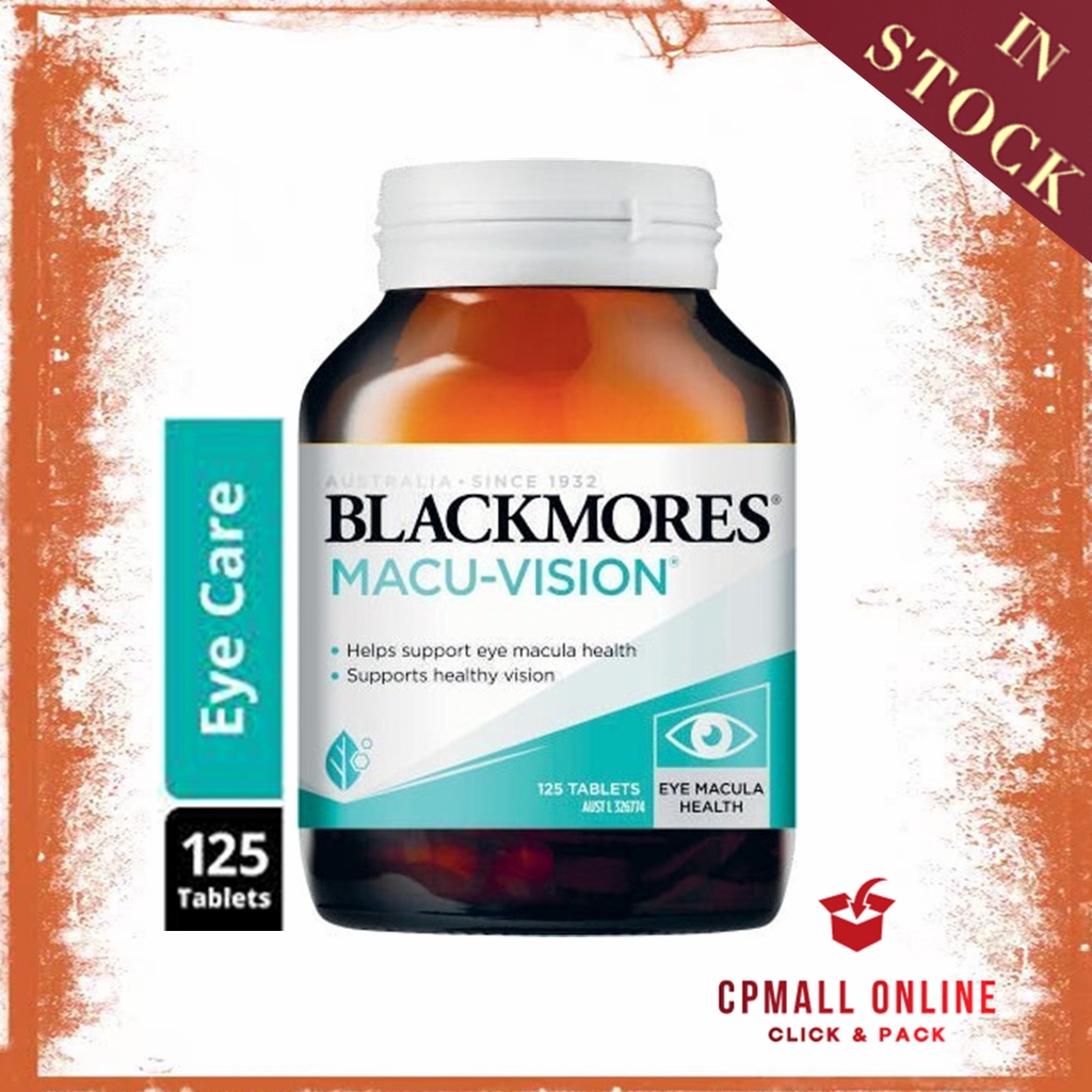 [Expiry Date: 01/2027] Blackmores 抗氧化护眼 Macu-Vision Eye Support ( 125 ...