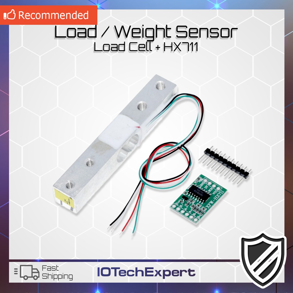 Load Cell 5KG HX711 AD Module Weight Sensor Electronic Scale Aluminum ...