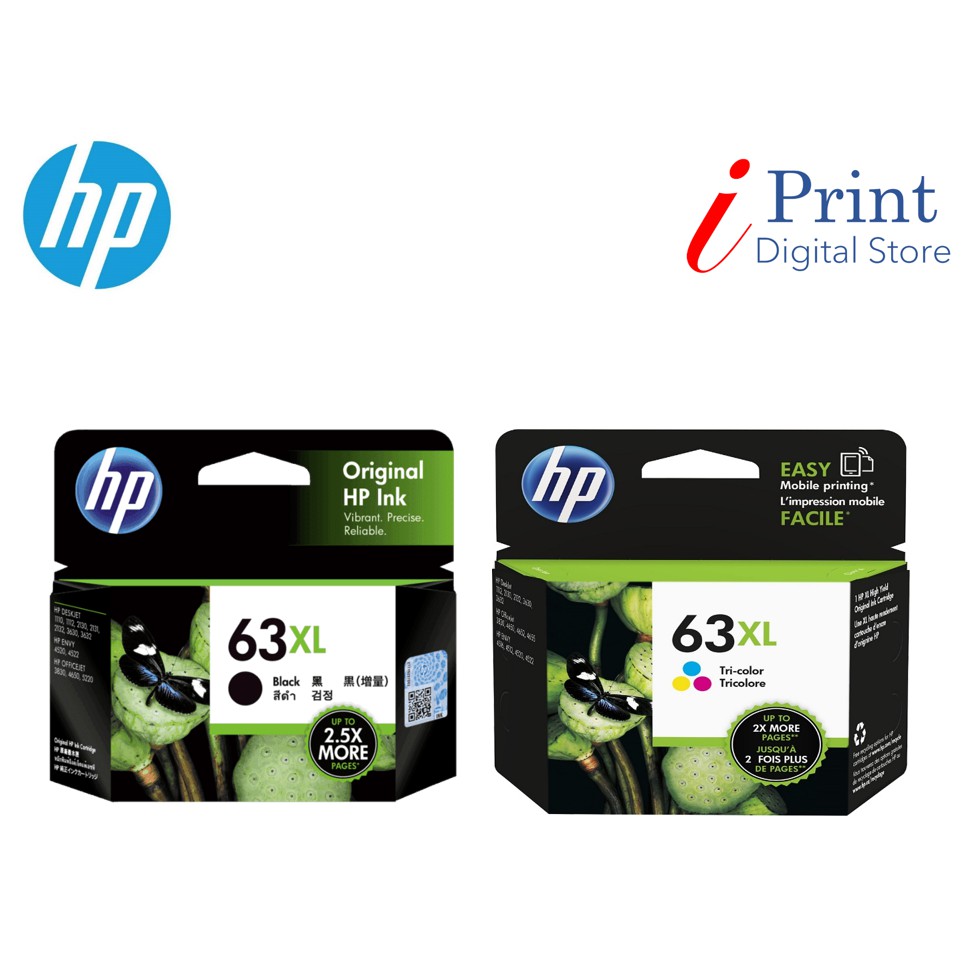 HP 63XL BLACK/TRI-COLOR INK CARTRIDGE [100% ORIGINAL] | Shopee Malaysia