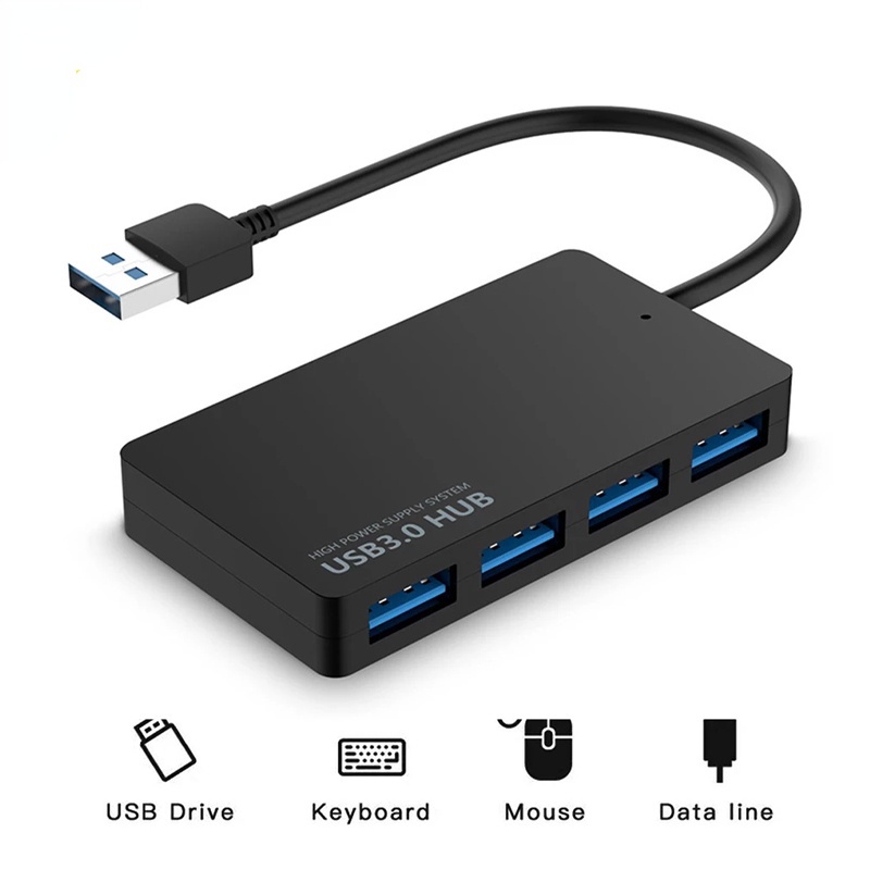 HUB USB 3.0 External 4 Ports Adapter Splitter USB Expander For MacBook ...