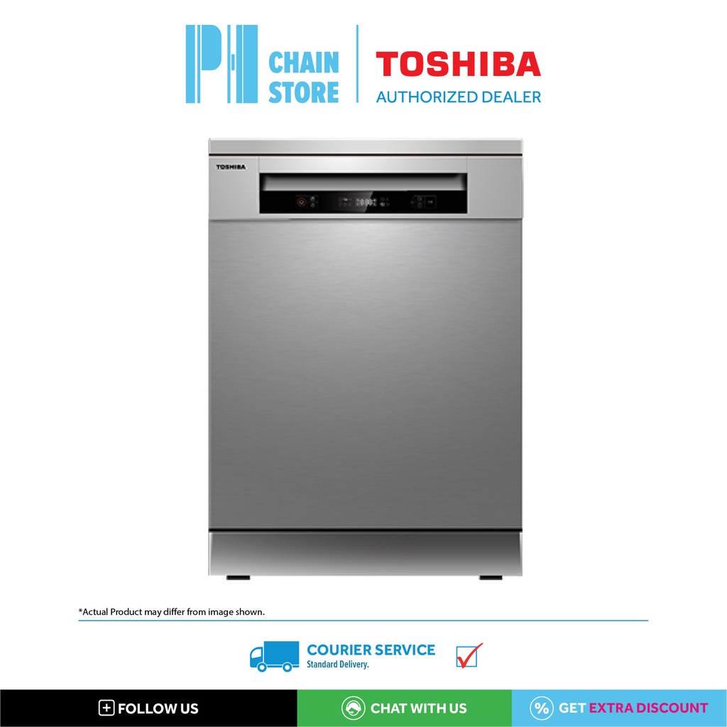 TOSHIBA DW-14F1(S)-MY FREE STANDING DISHWASHER WITH DUAL WASH ZONE - 14 ...