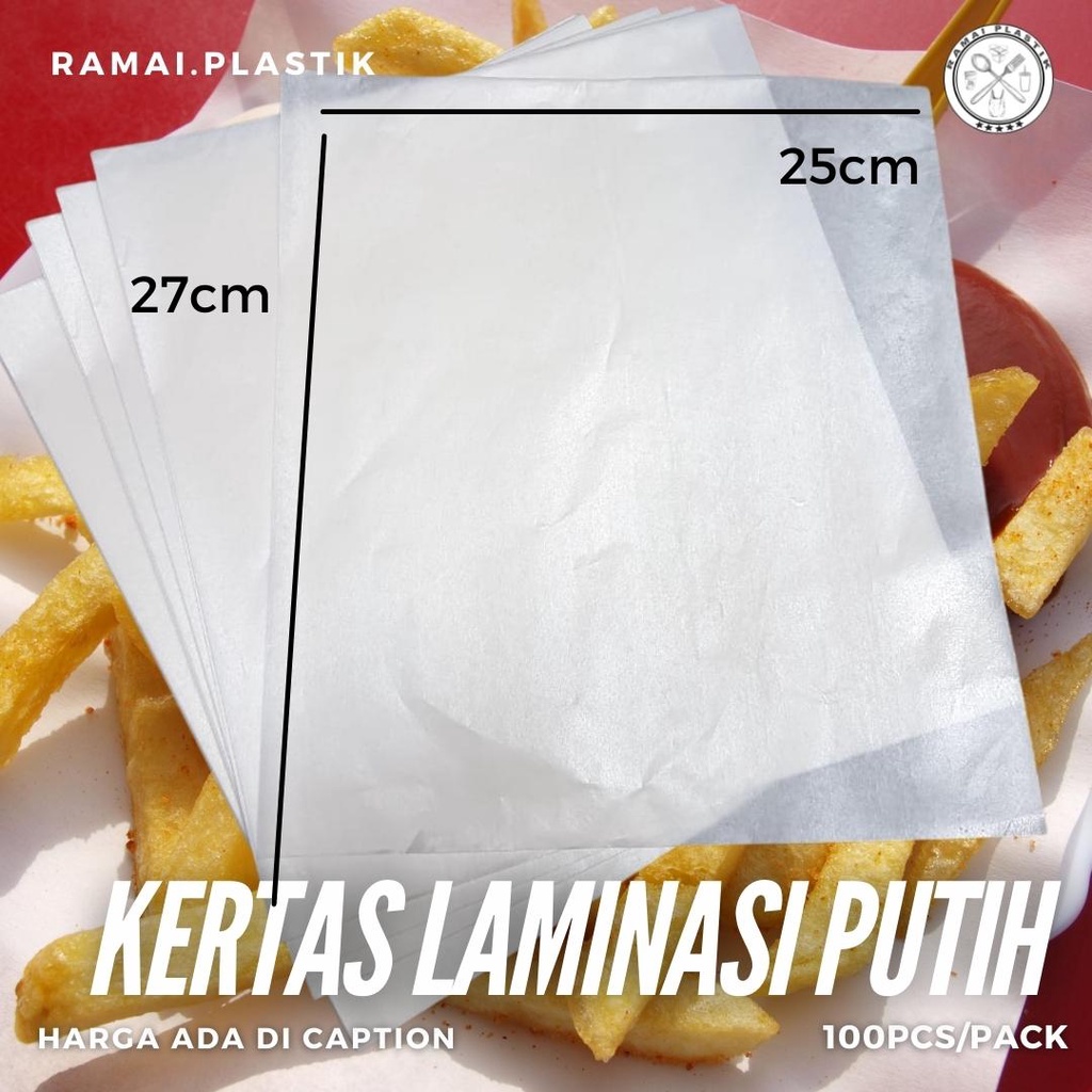Laminated paper for rice contains 100 sheets | Shopee Malaysia