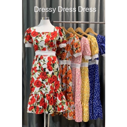 New Midi Floral Dress Ready Stock | Shopee Malaysia